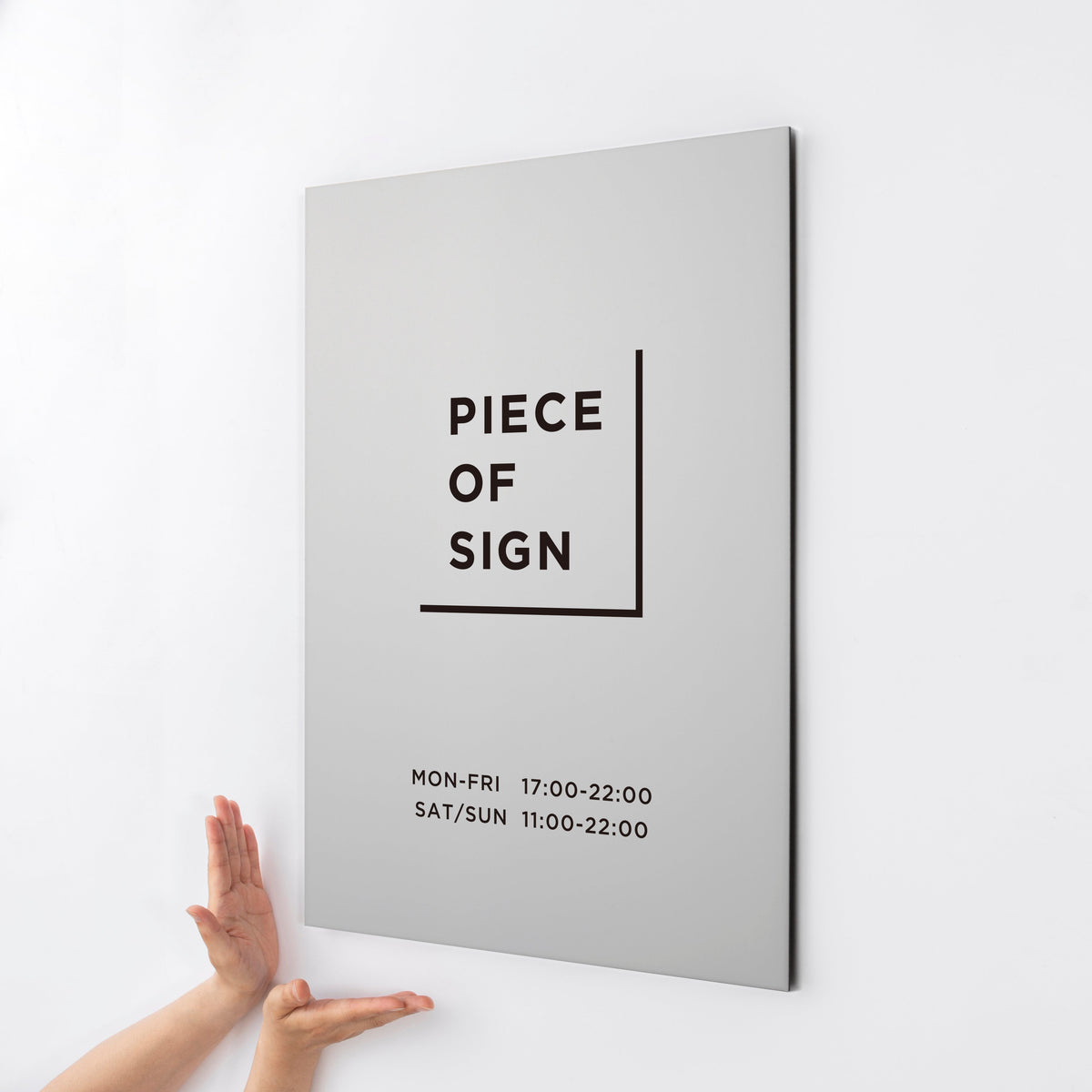 FLAT PLATE WALL SIGN L-SIZE