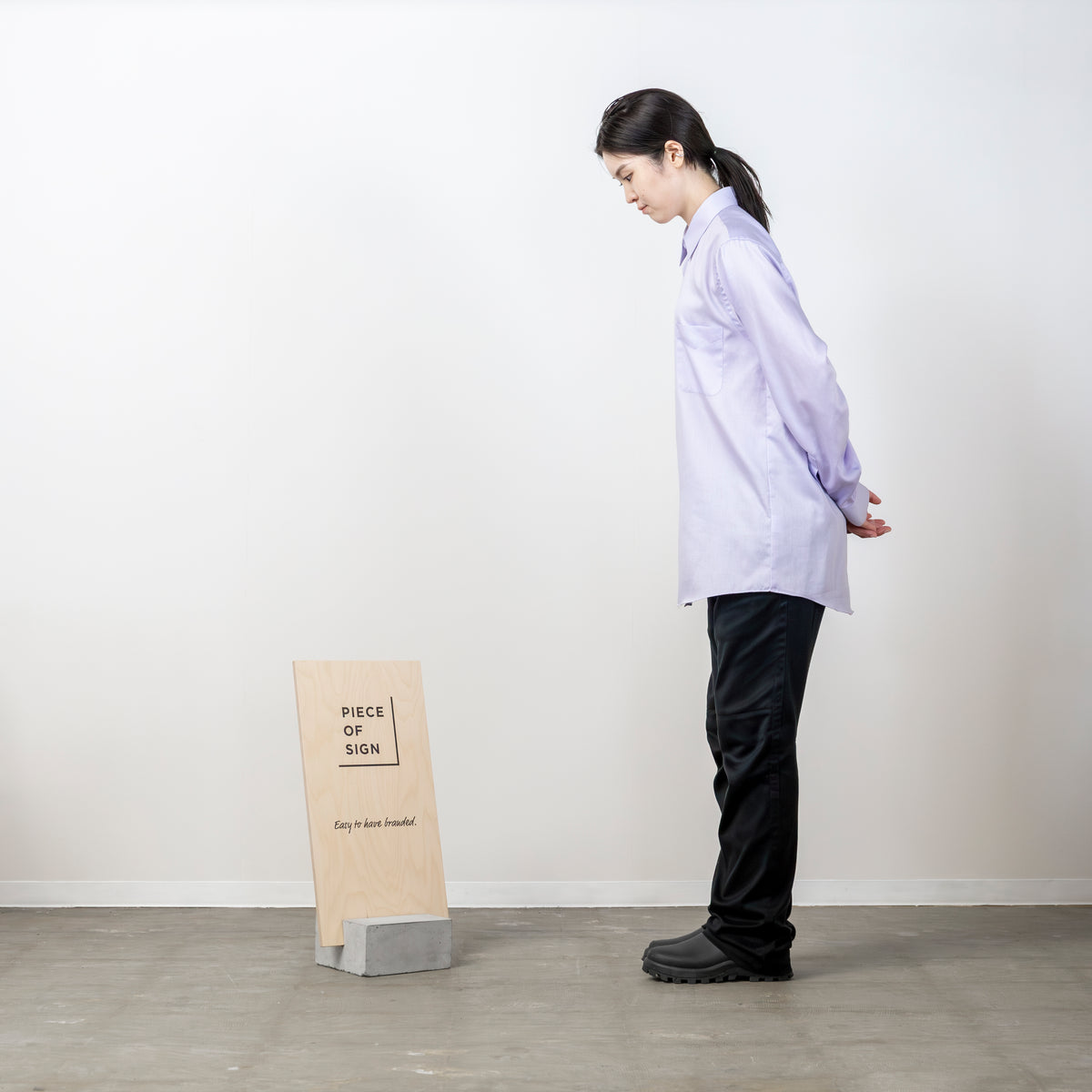 Block & Board Standing Sign - 12" × 23"