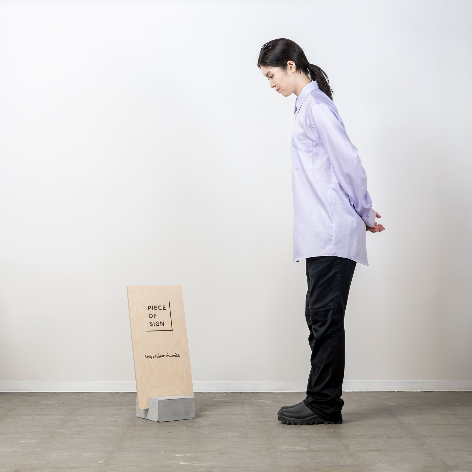 Block & Board Standing Sign - 12" × 23"