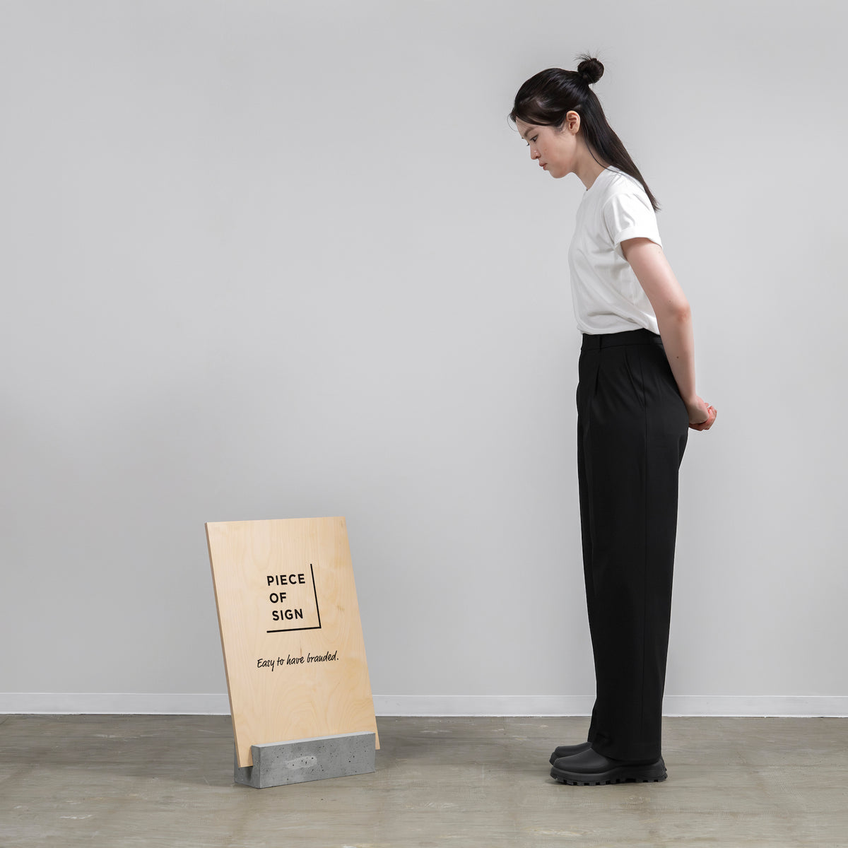 Block & Board Standing Sign - Large