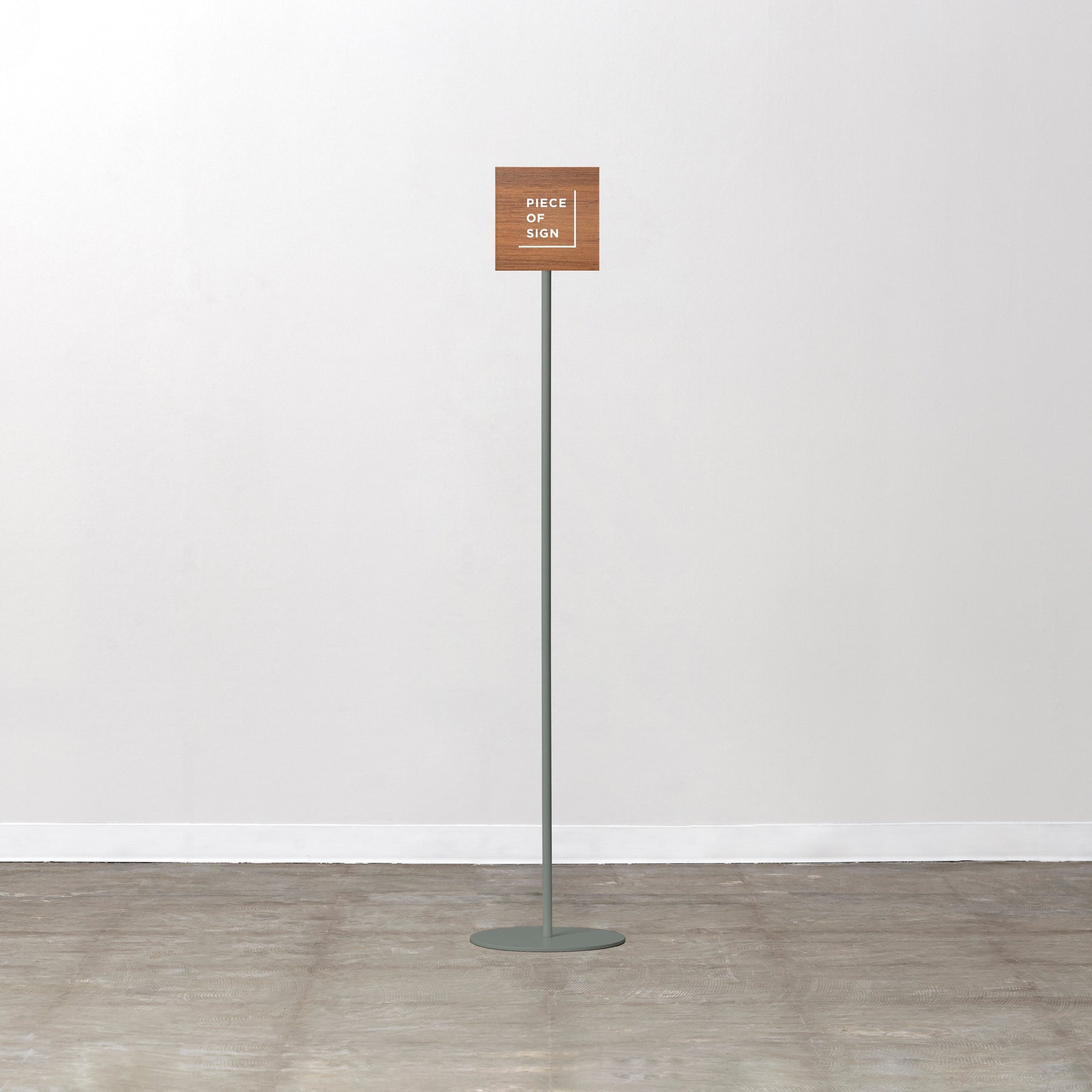 Pole Sign - ASH GREEN