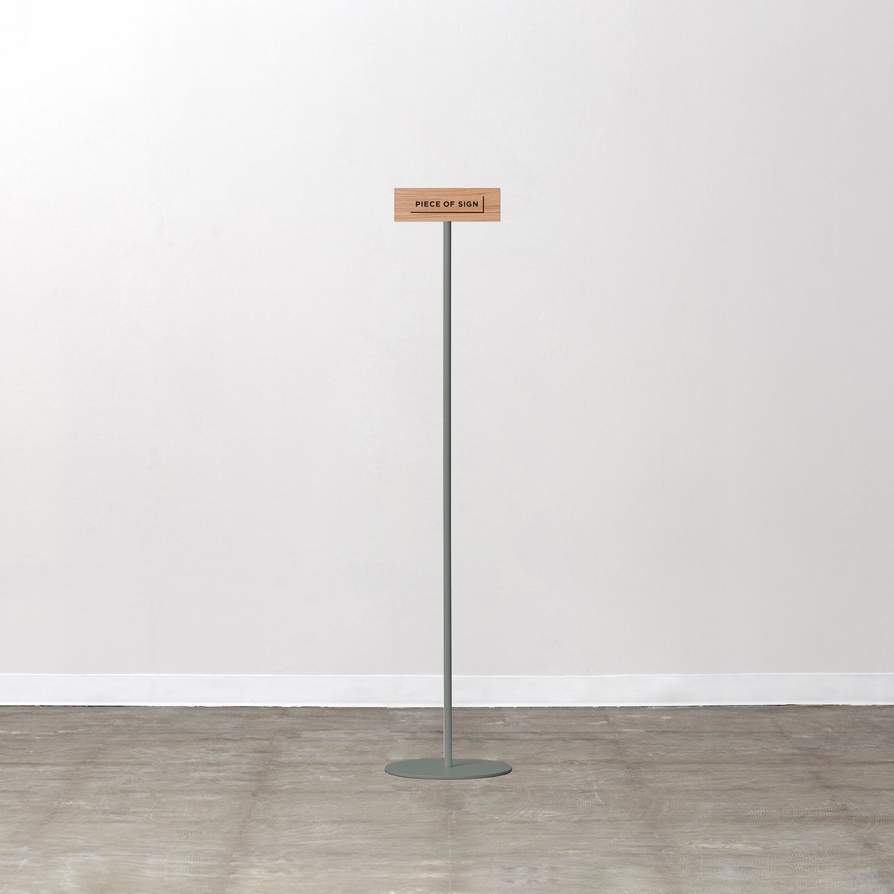 Pole Sign - ASH GREEN