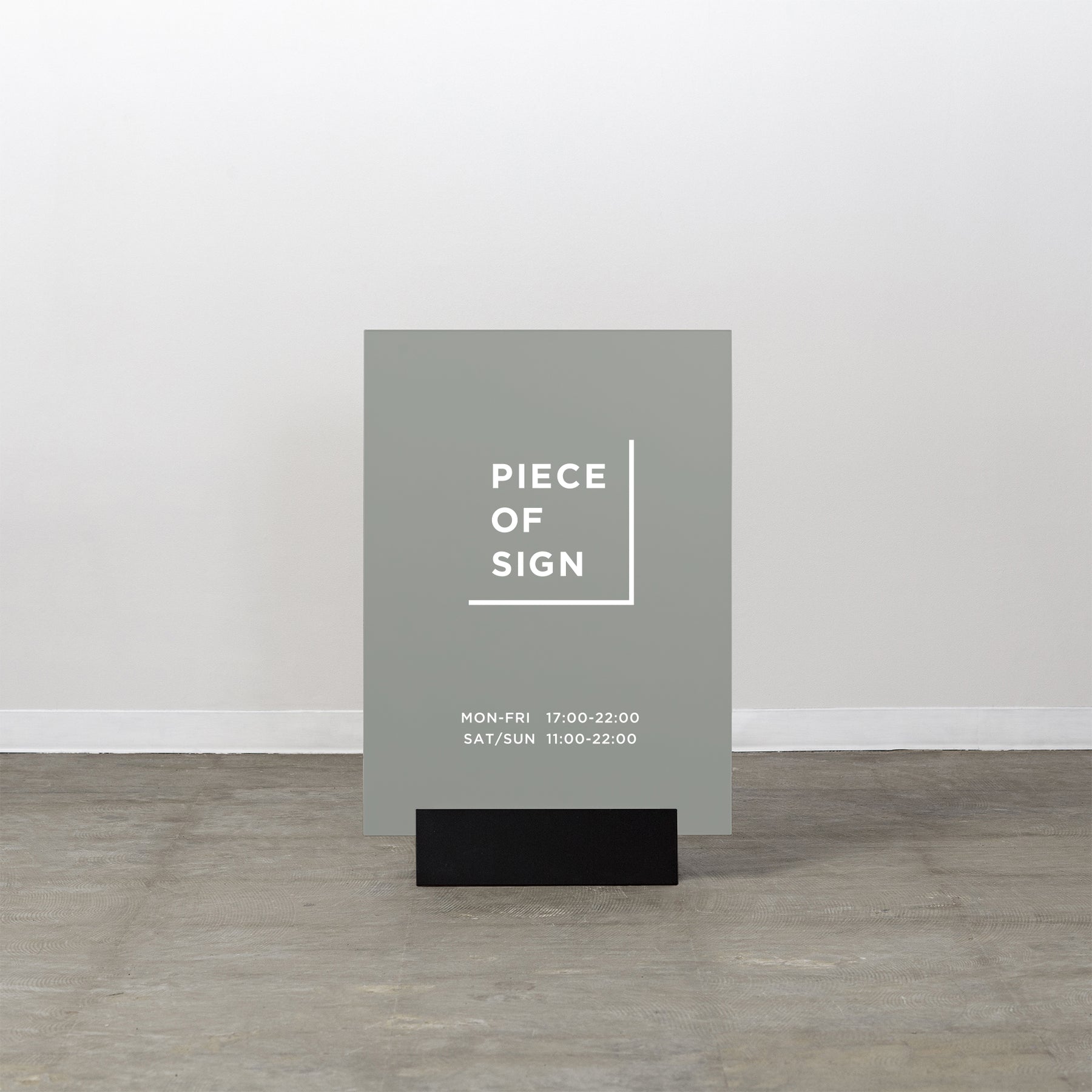 Minimal Base Standing Sign L-SIZE