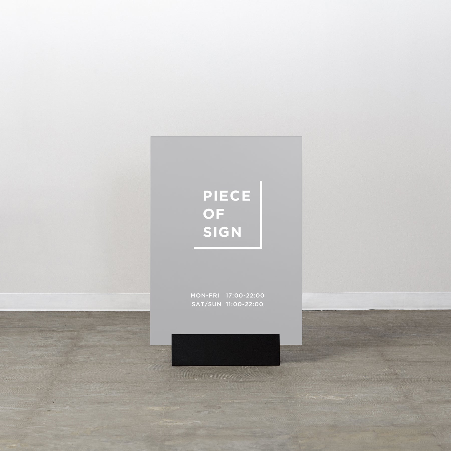 Minimal Base Standing Sign L-SIZE