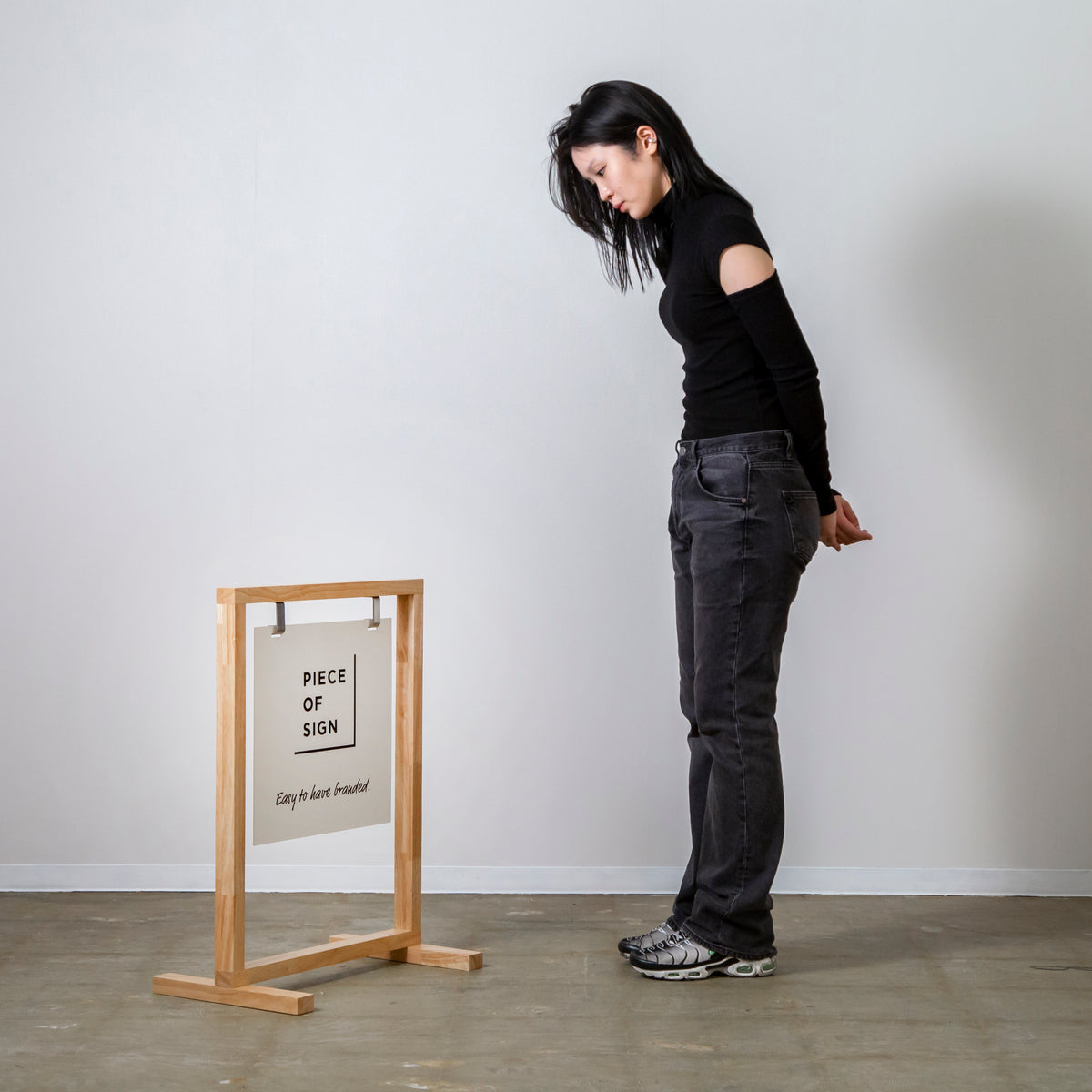 Wood Frame Sidewalk Sign