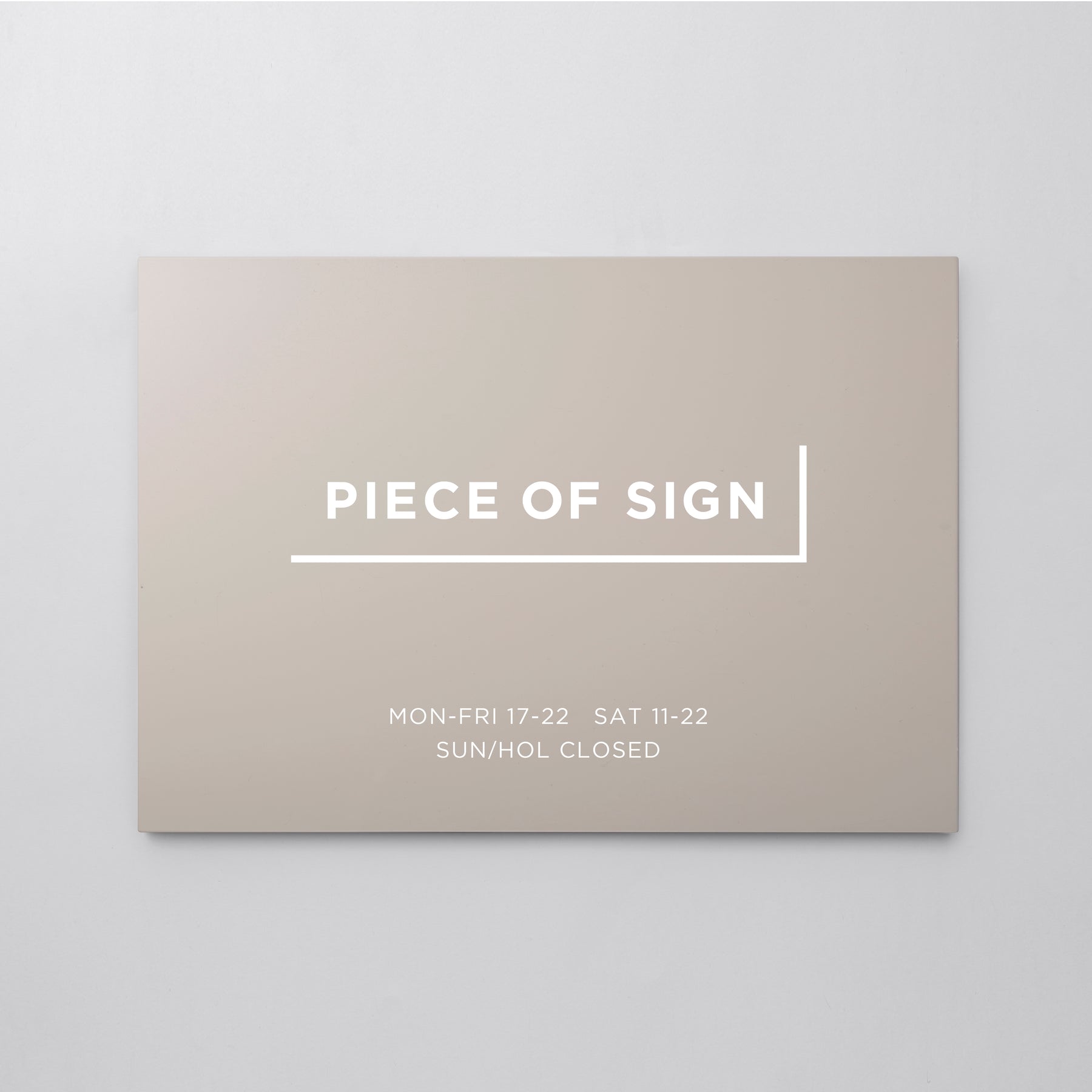 FLAT PLATE WALL SIGN L-SIZE