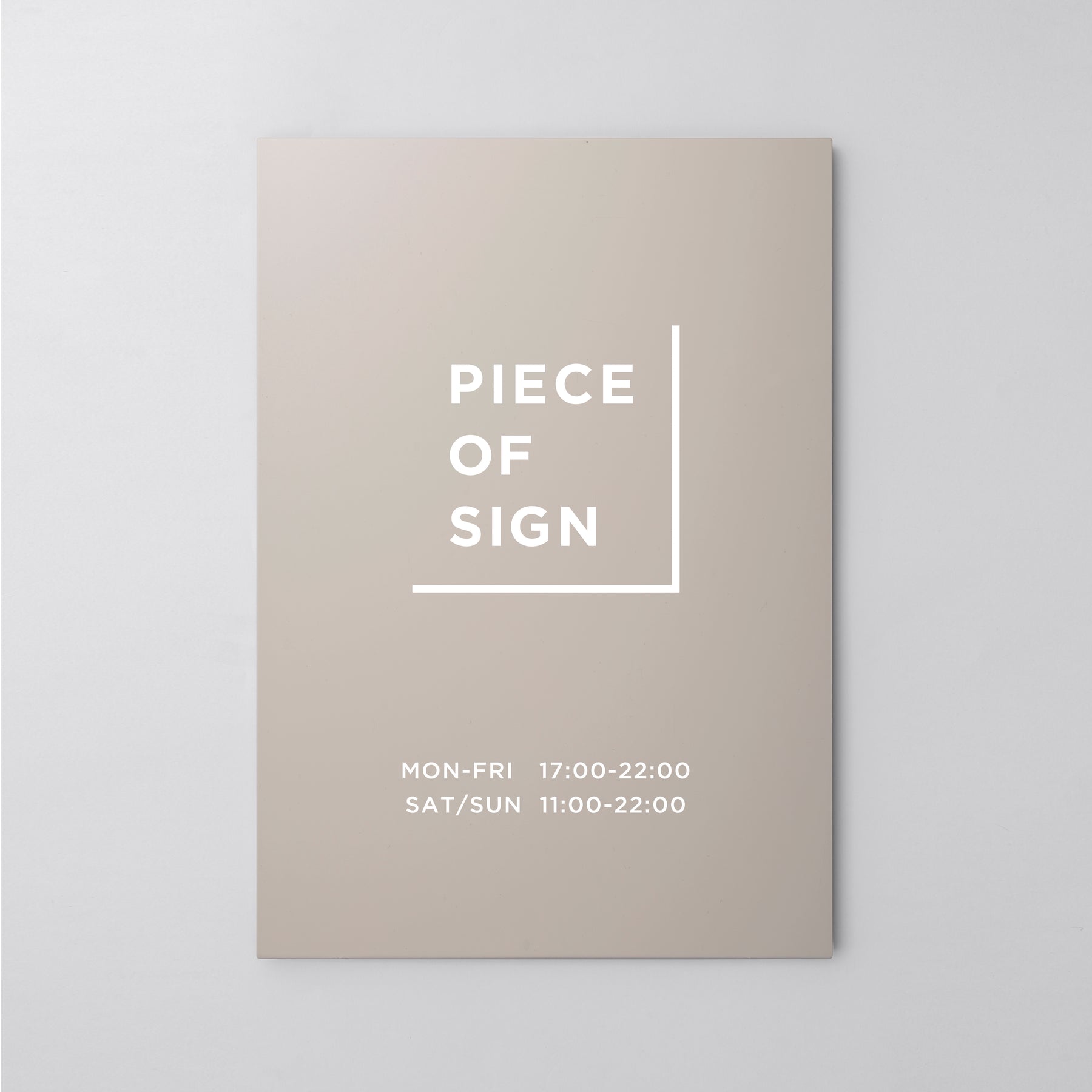 FLAT PLATE WALL SIGN L-SIZE