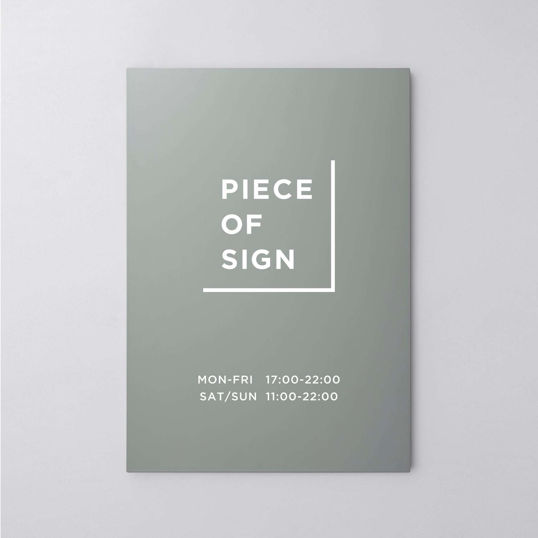 FLAT PLATE WALL SIGN L-SIZE