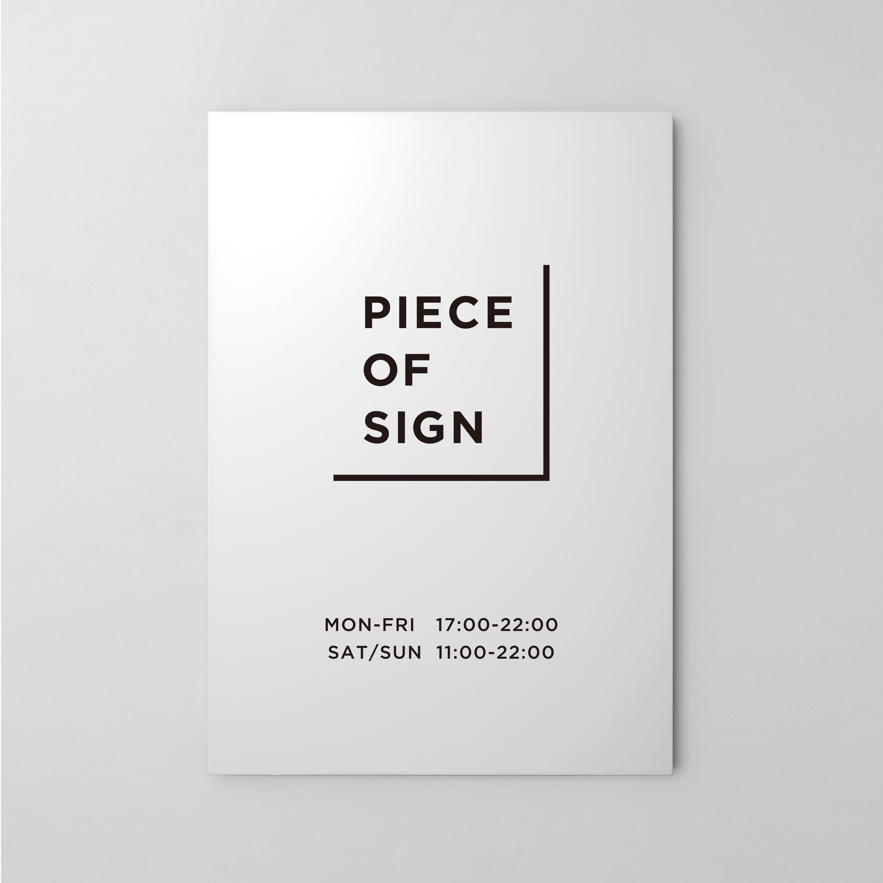 FLAT PLATE WALL SIGN L-SIZE
