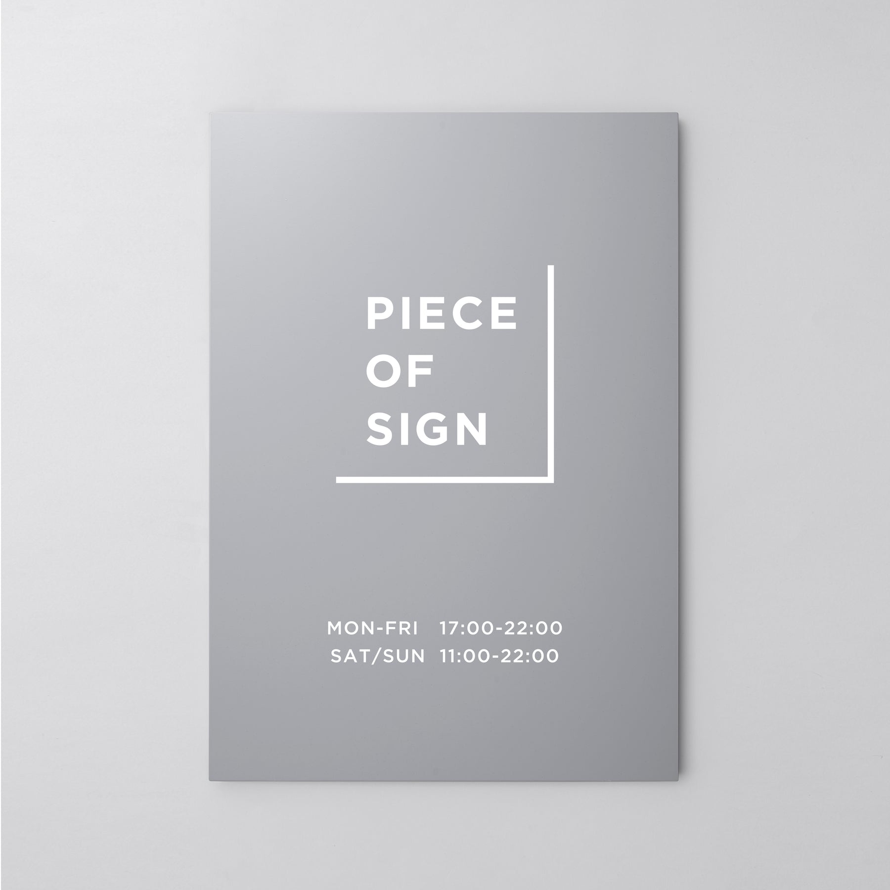 FLAT PLATE WALL SIGN L-SIZE