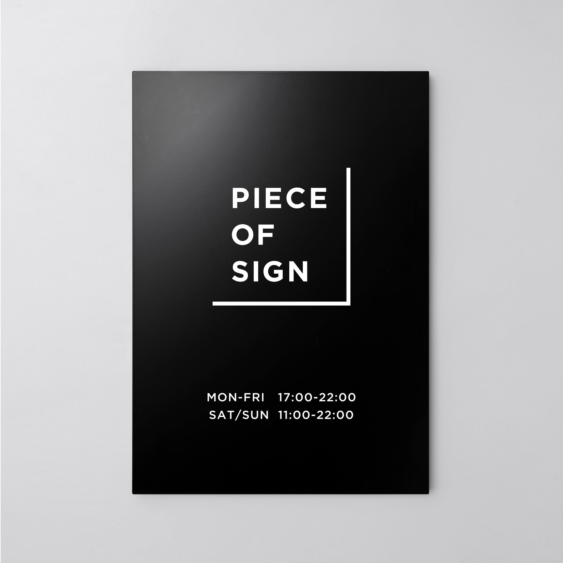 FLAT PLATE WALL SIGN L-SIZE