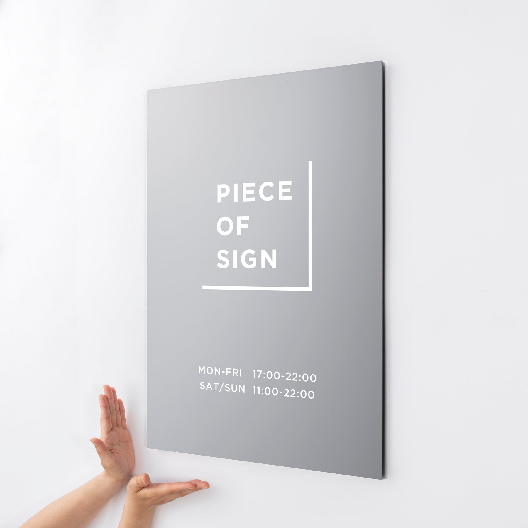 FLAT PLATE WALL SIGN L-SIZE