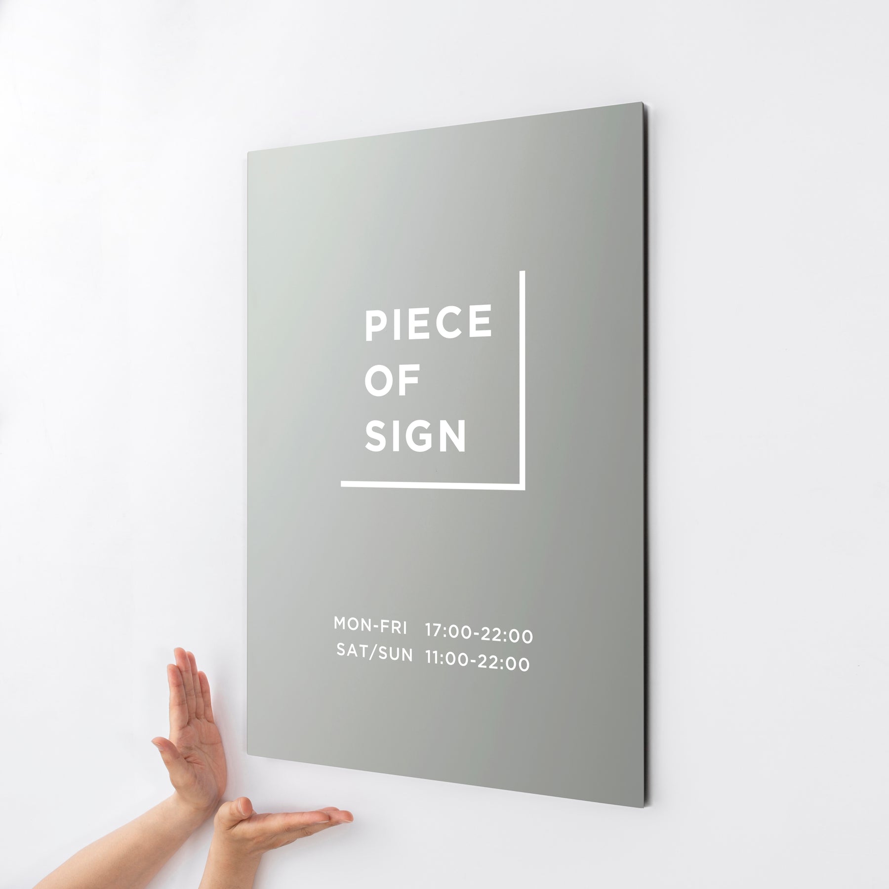 FLAT PLATE WALL SIGN L-SIZE