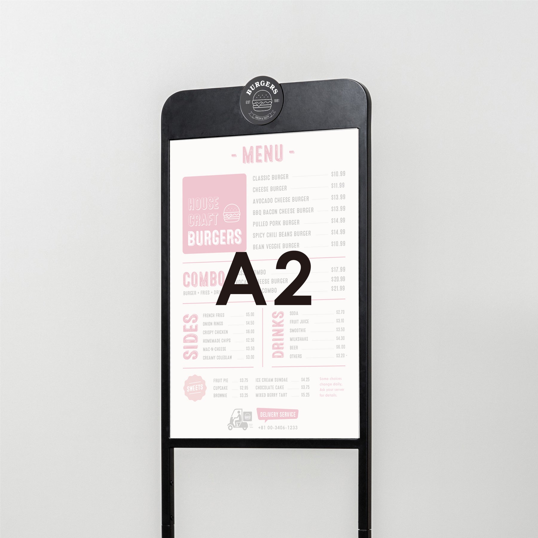 Tower Magnetic Stand Sign - A2