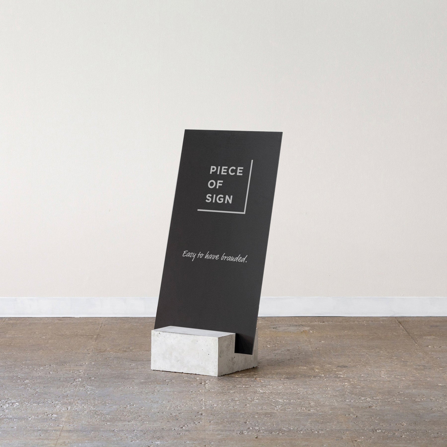 Block & Board Standing Sign - 12" × 23"