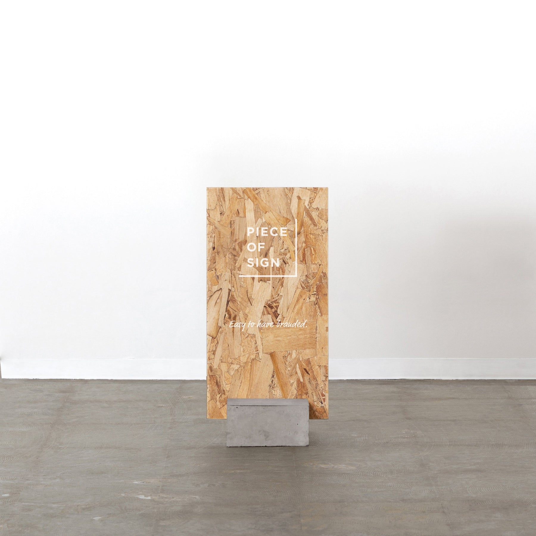 Block & Board Standing Sign - 12" × 23"