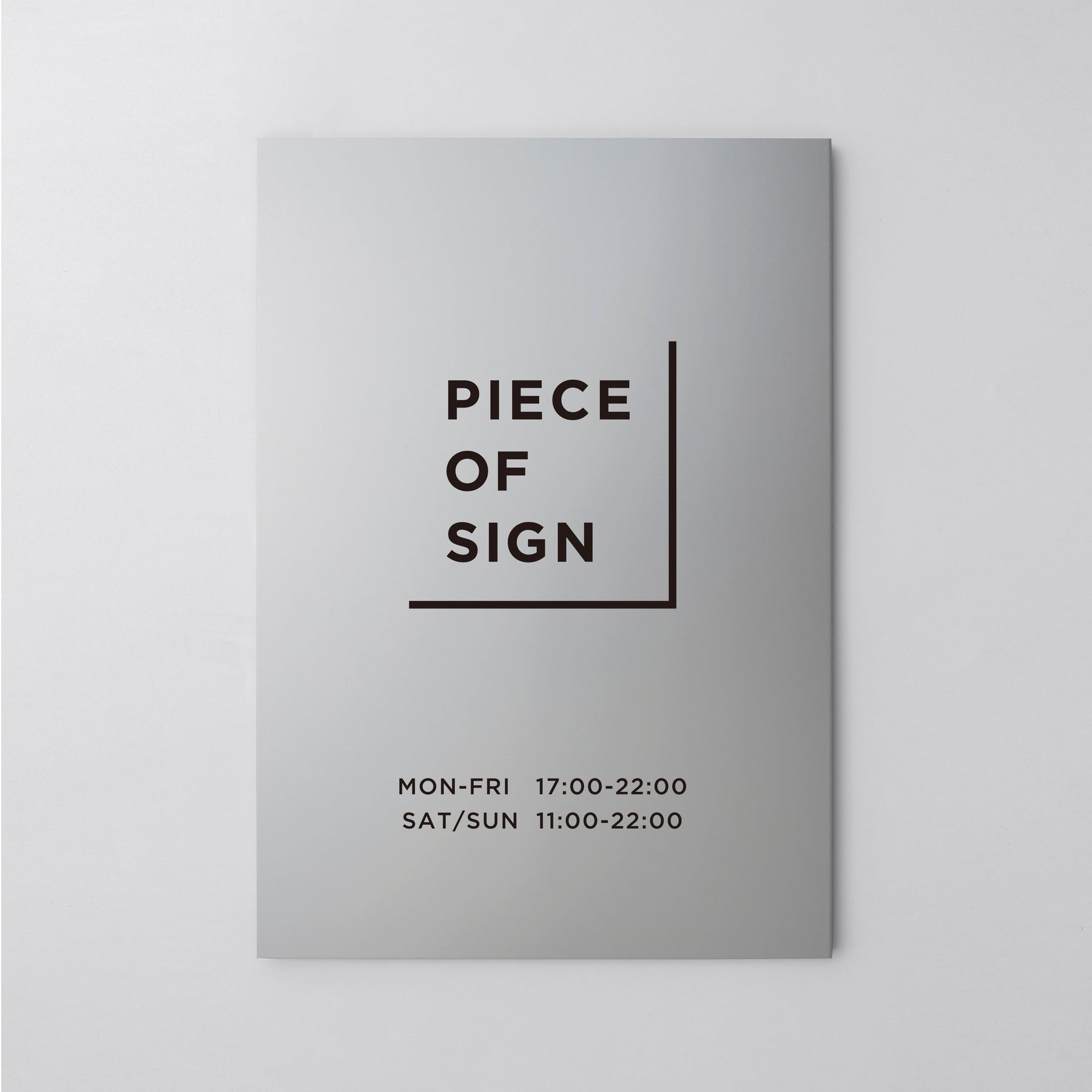 FLAT PLATE WALL SIGN L-SIZE