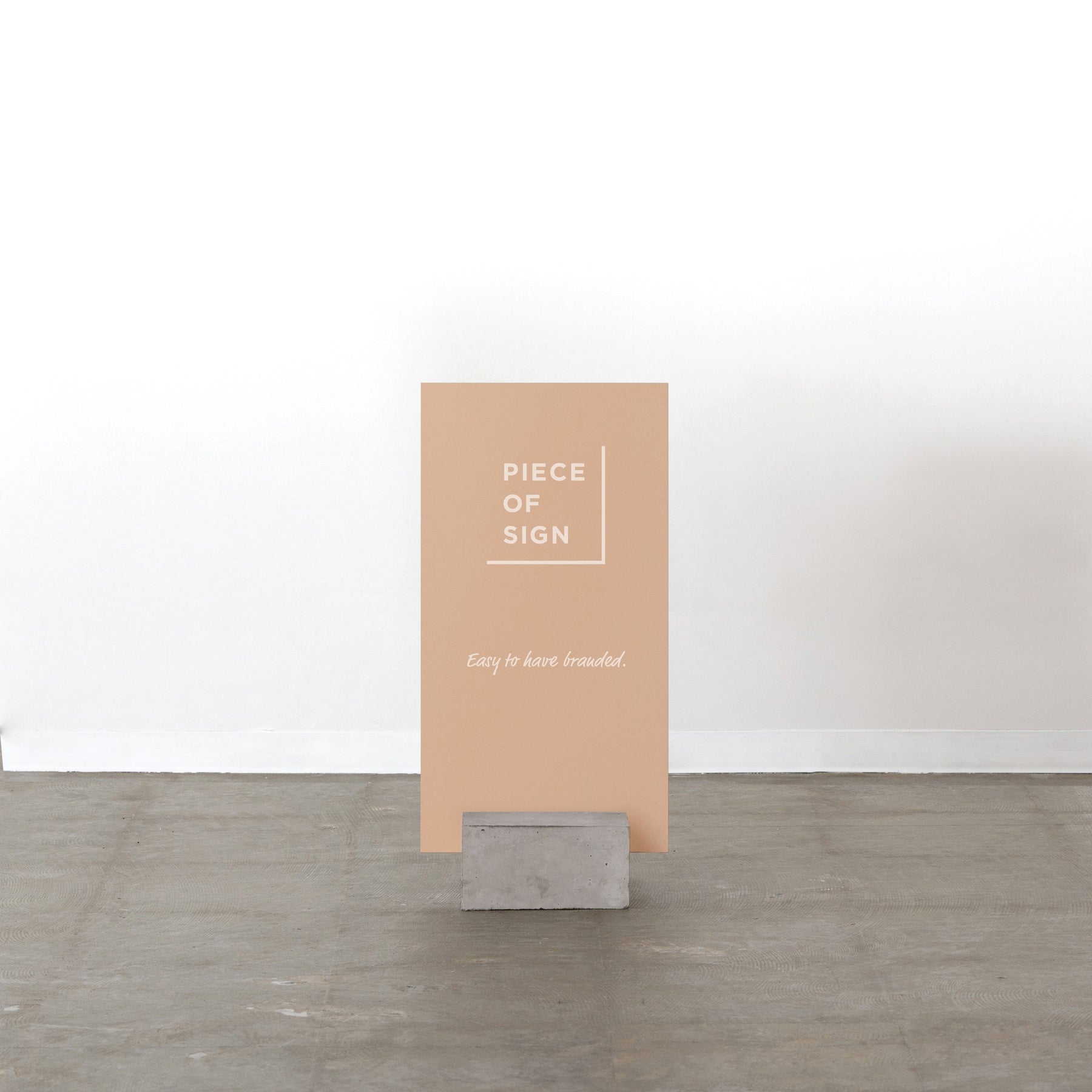 Block & Board Standing Sign - 12" × 23"