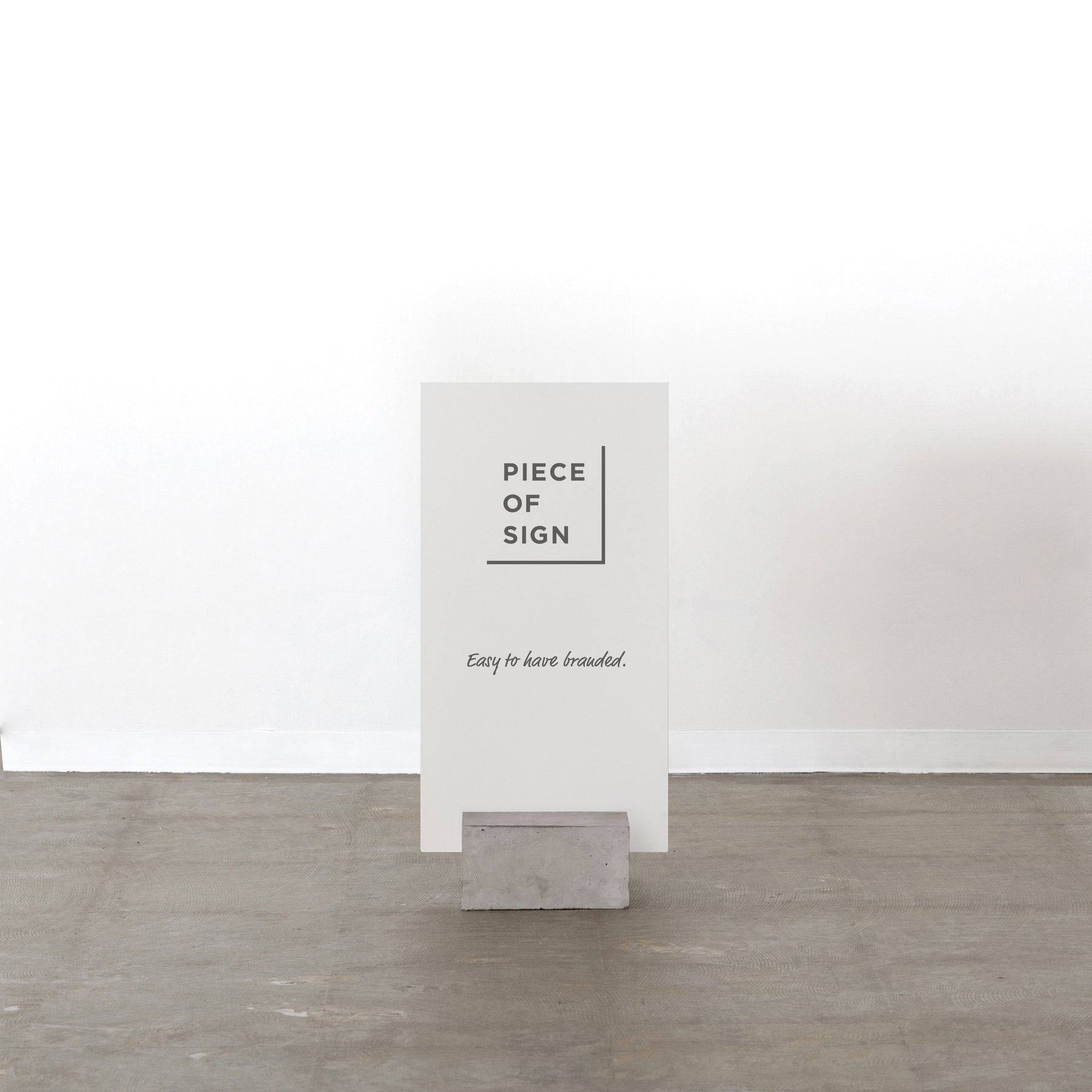 Block & Board Standing Sign - 12" × 23"