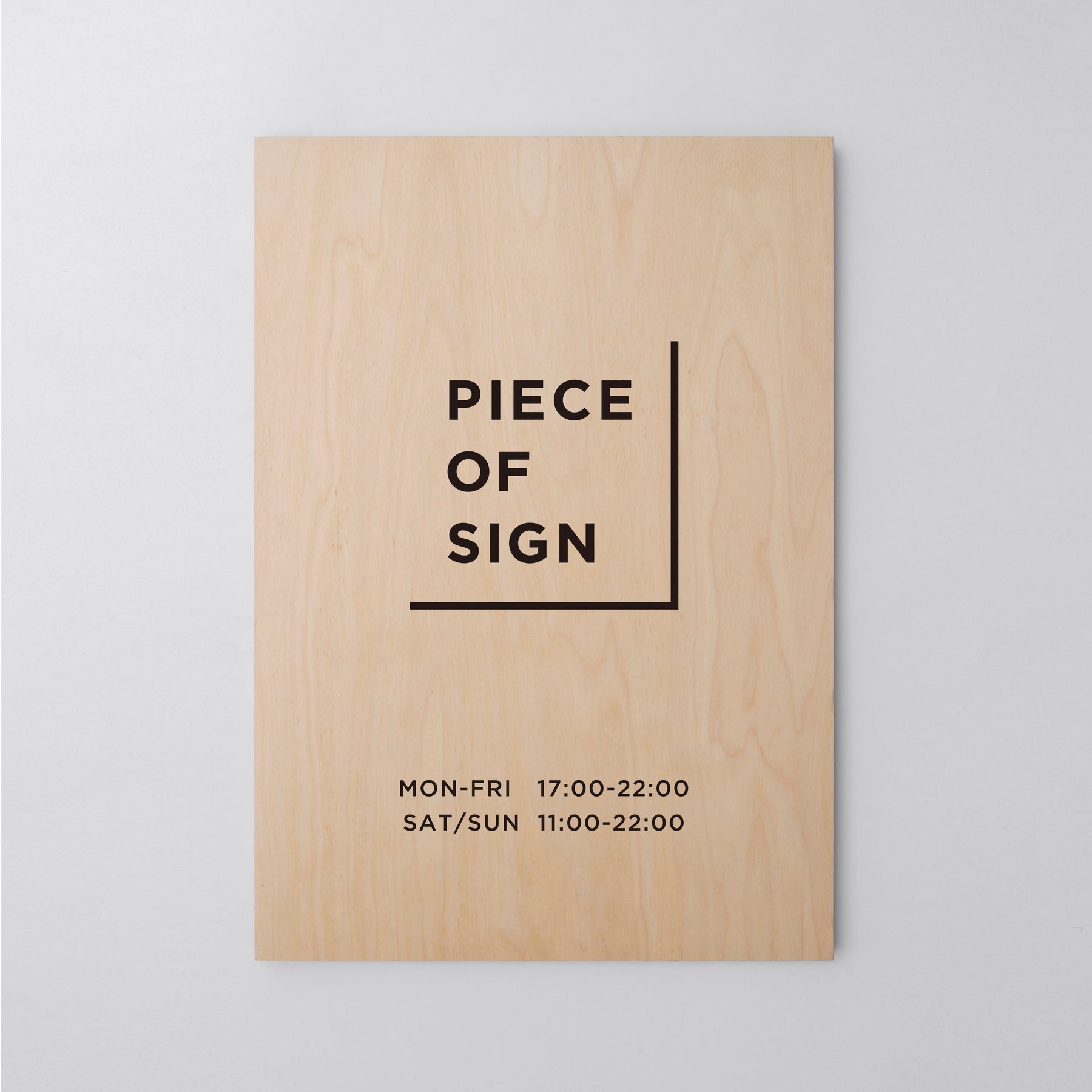 FLAT PLATE WALL SIGN L-SIZE