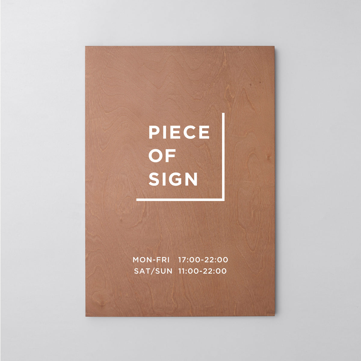 FLAT PLATE WALL SIGN L-SIZE