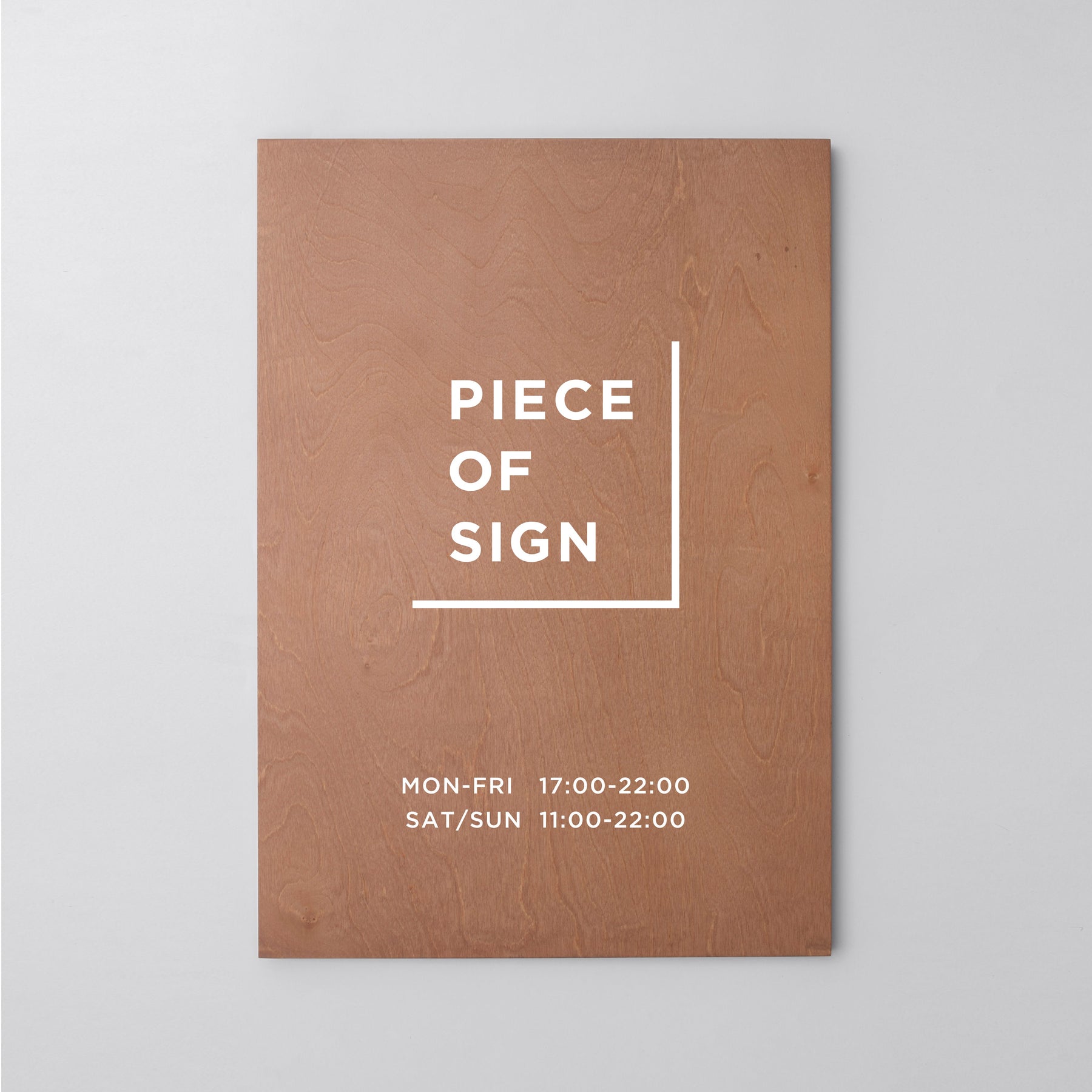 FLAT PLATE WALL SIGN L-SIZE