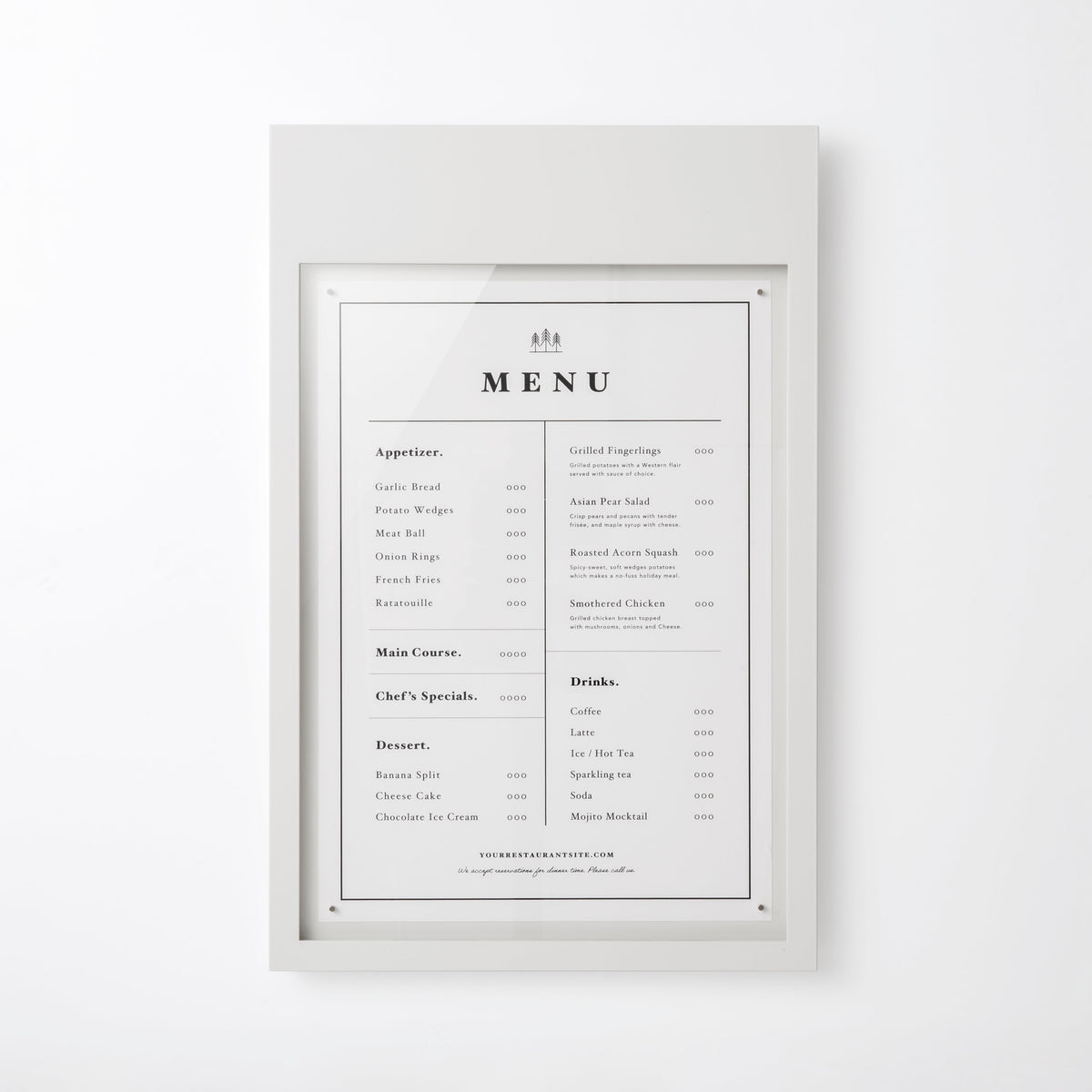 MENU BOX WALLSIGN