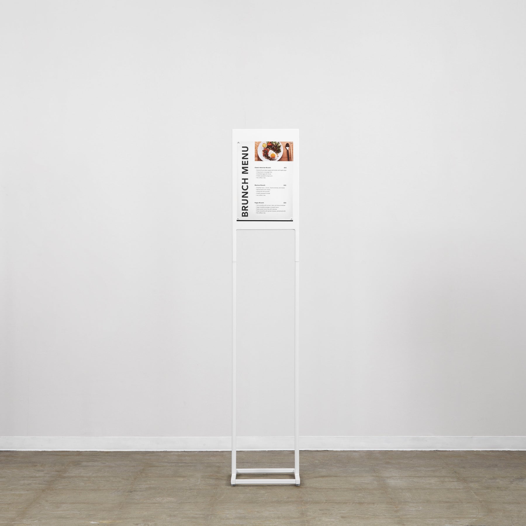 Vertical Menu Stand Sign