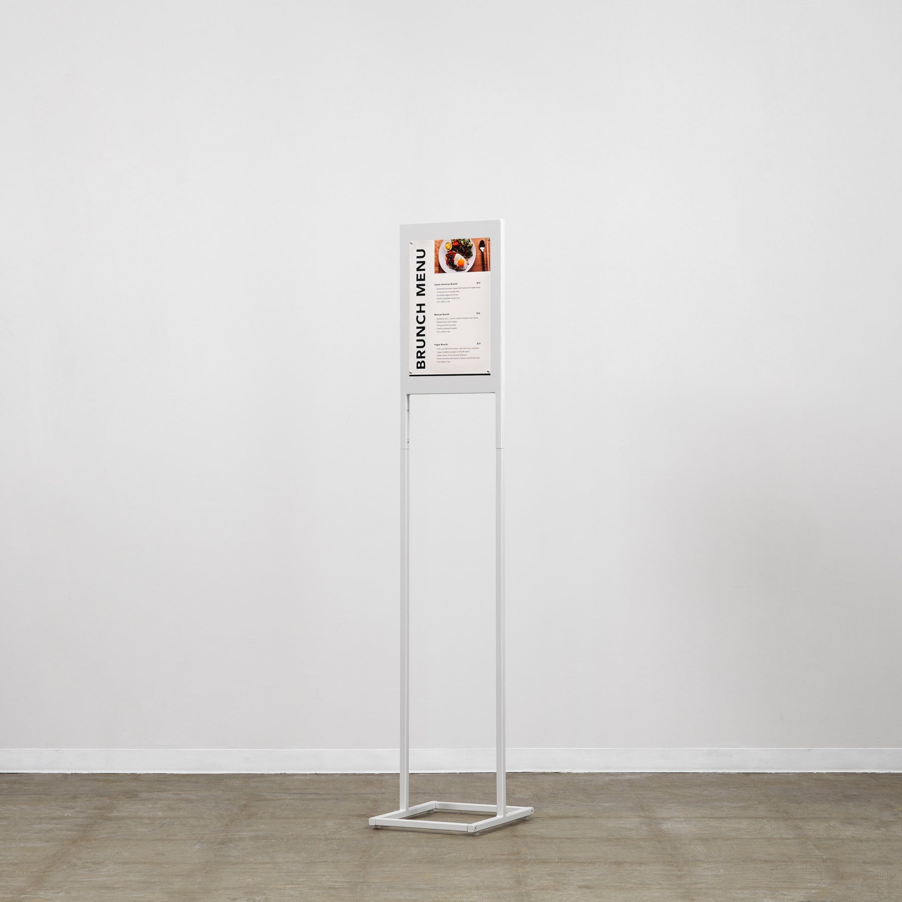 Vertical Menu Stand Sign