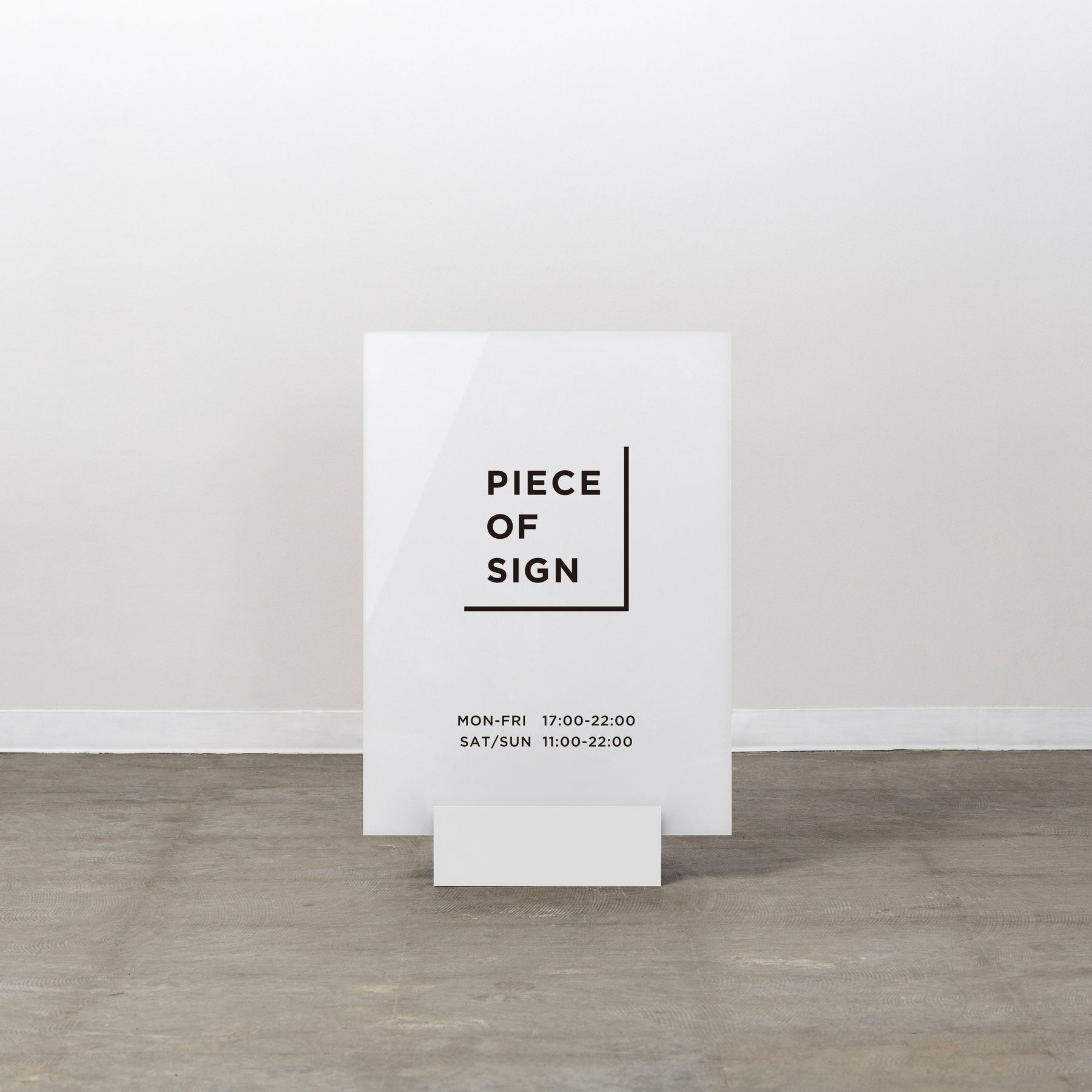 Minimal Base Standing Sign L-SIZE