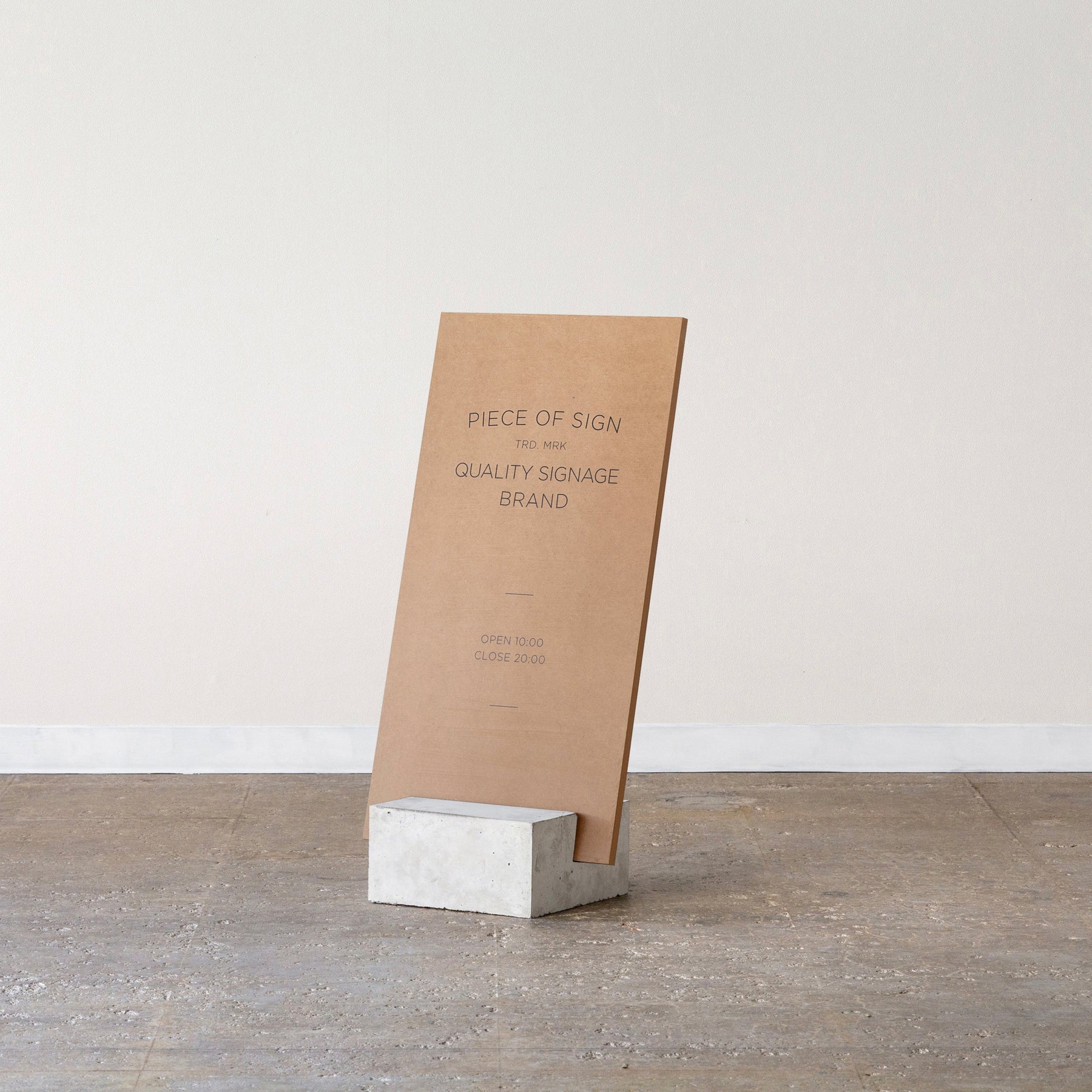 Block & Board Standing Sign - 12" × 23"