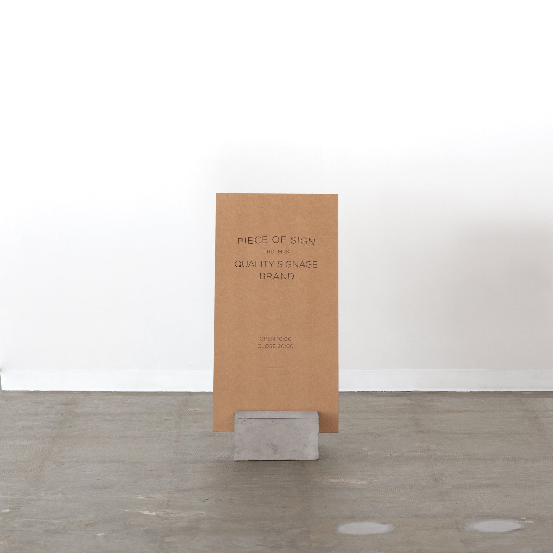 Block & Board Standing Sign - 12" × 23"