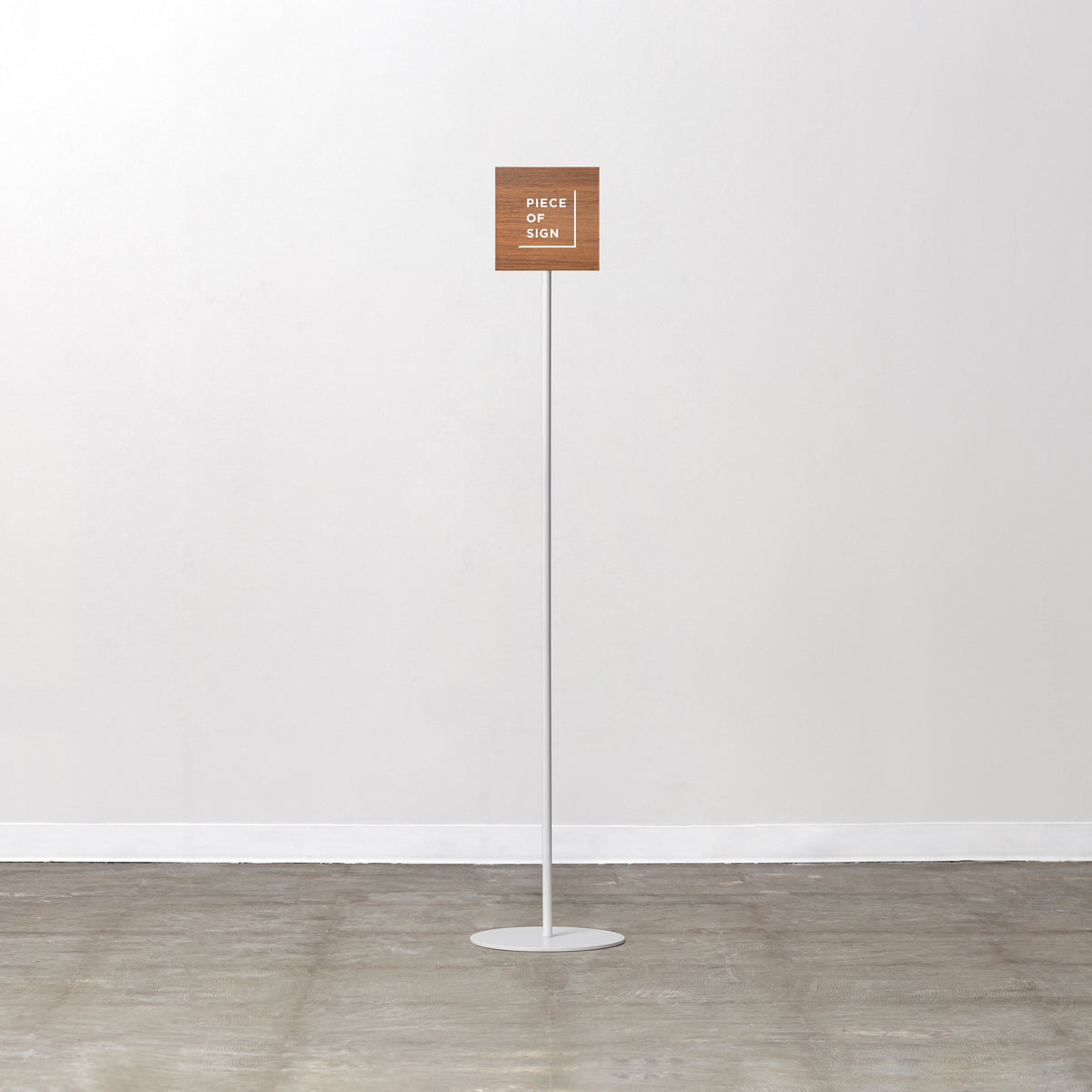 Pole sign - WHITE