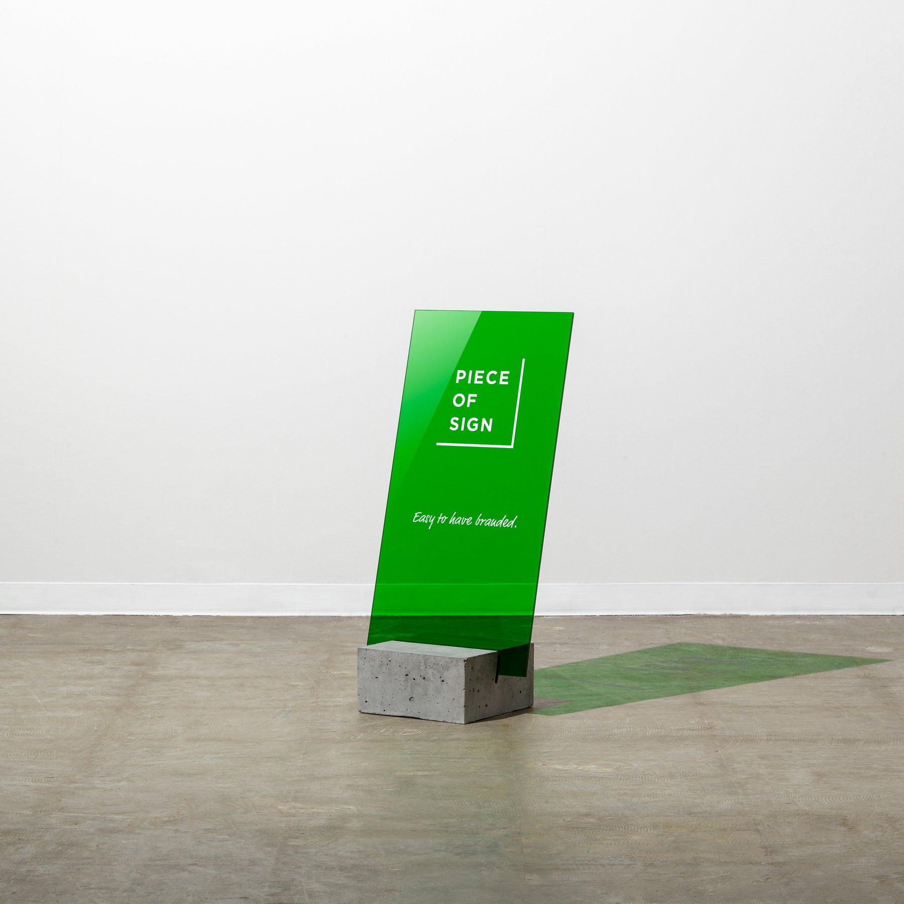 Block & Board Standing Sign - Color Acrylic