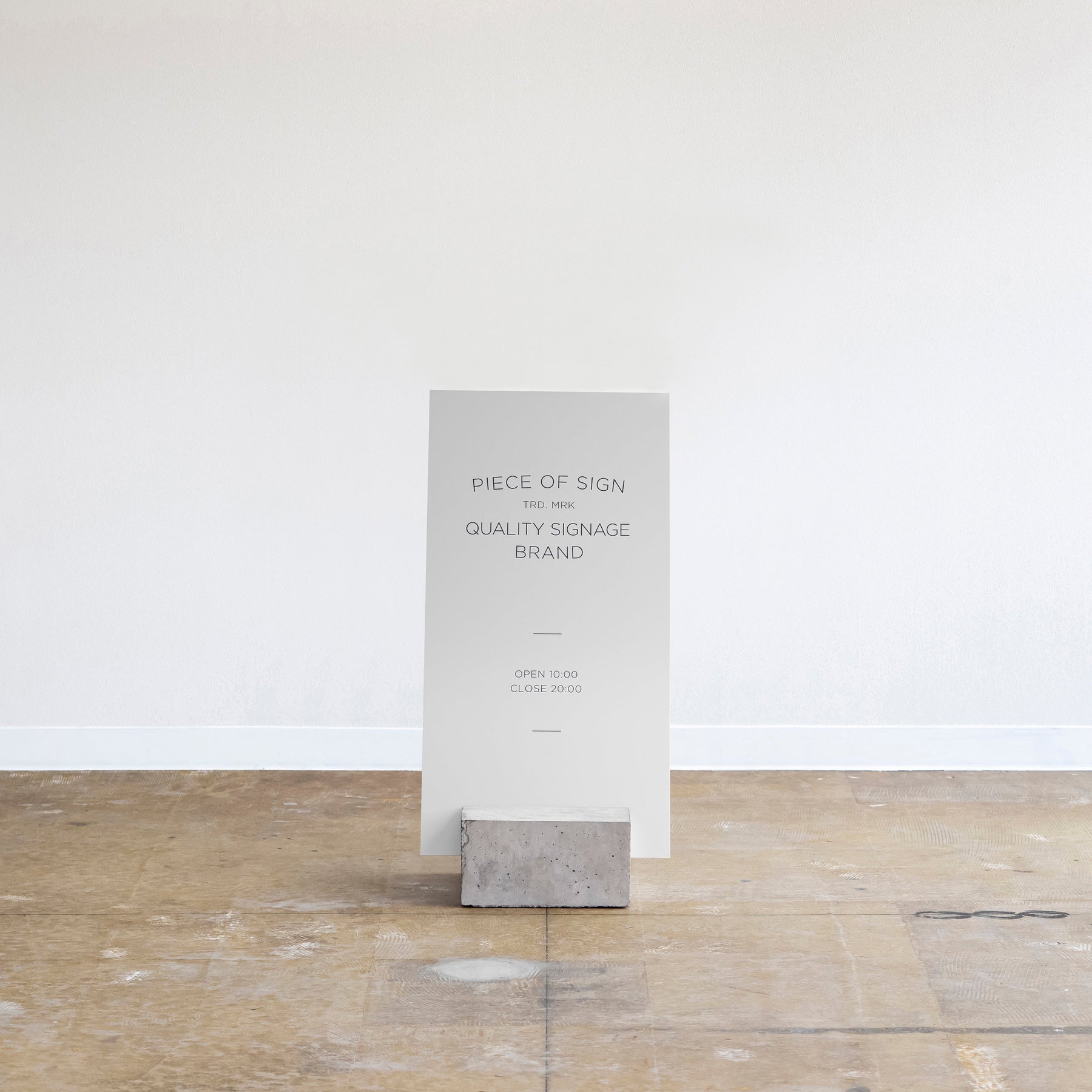 Block & Board Standing Sign - 12" × 23"