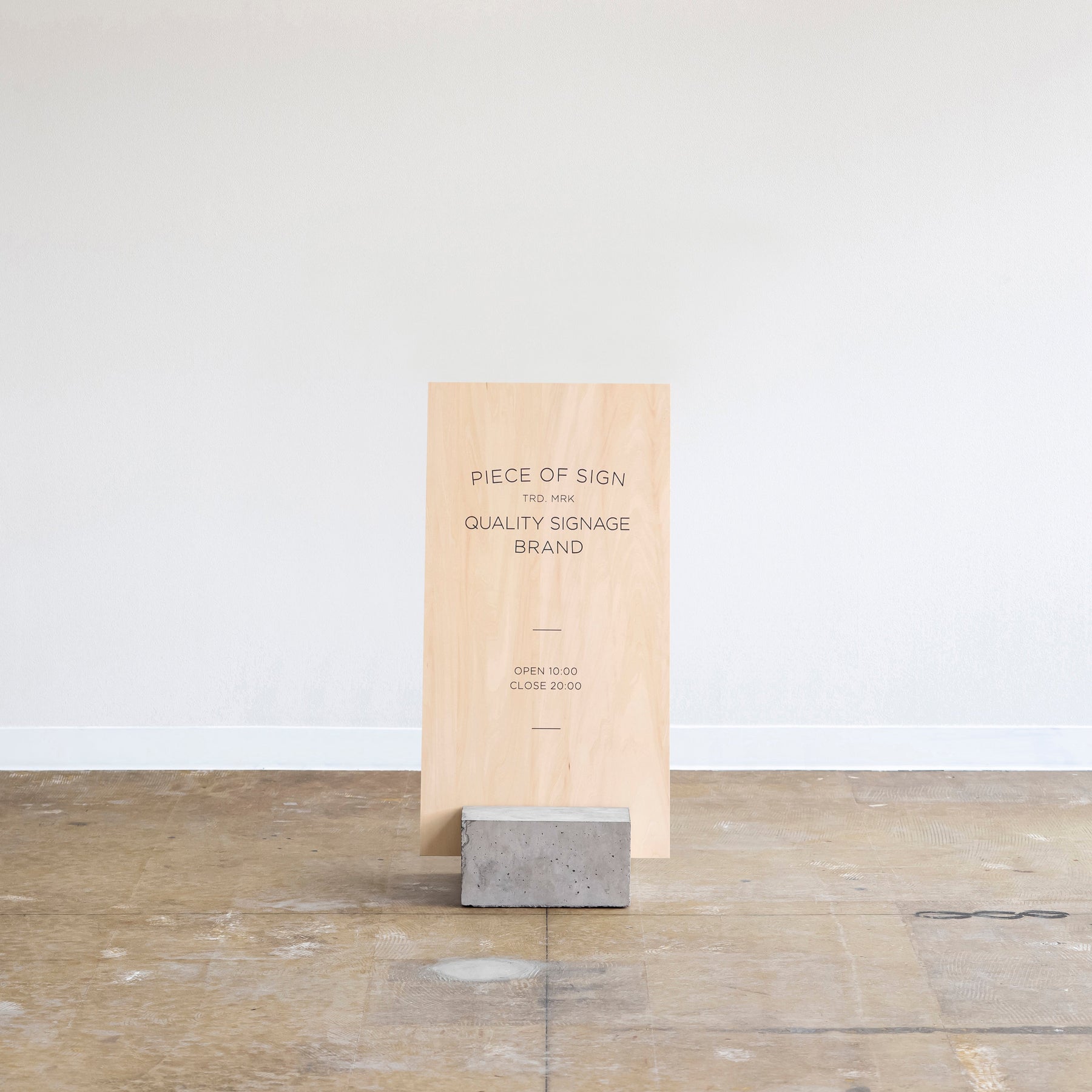 Block & Board Standing Sign - 12" × 23"